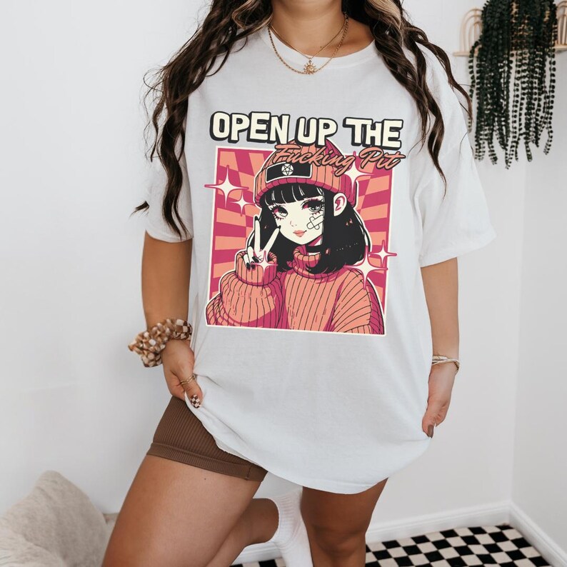 Unisex Mosh Pit Cute Anime Girl, Metalhead, Metalcore Shirt, Concert ...