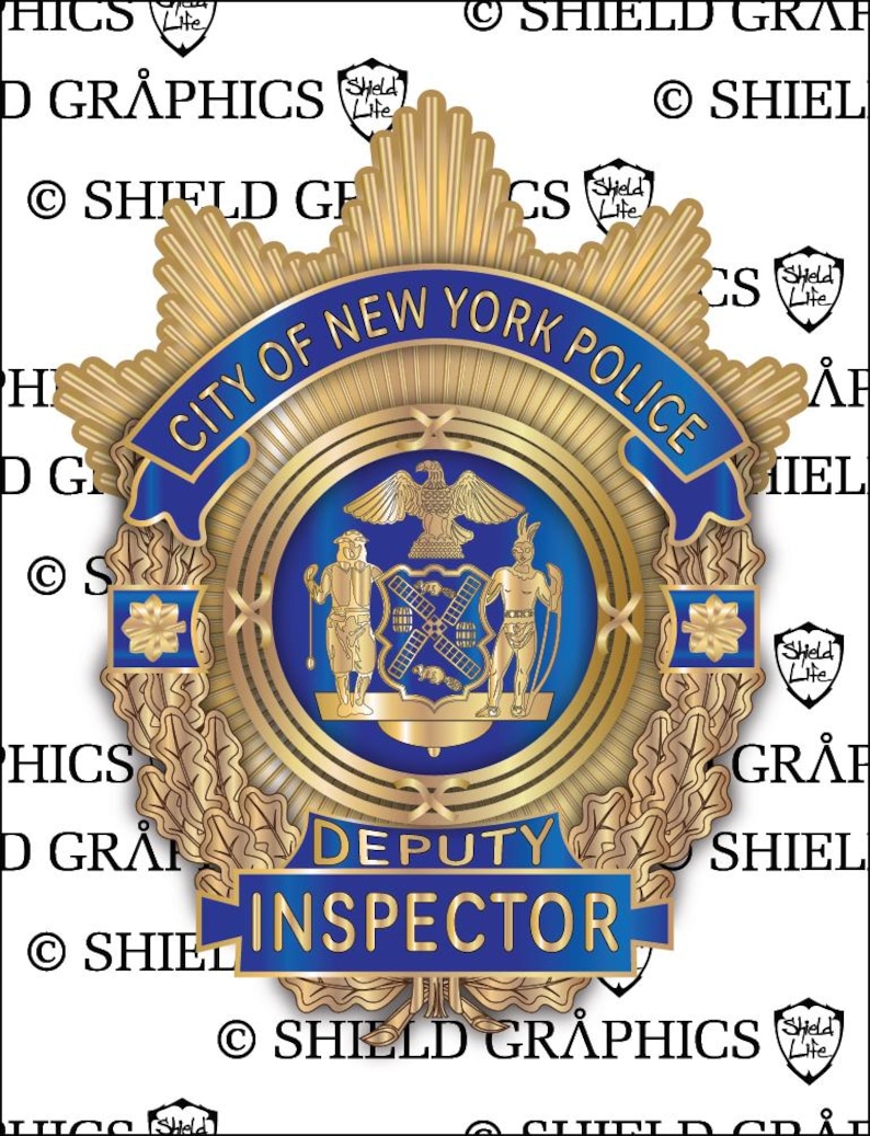 New York Police NYPD Deputy Inspector Badge Vector File .eps - Etsy