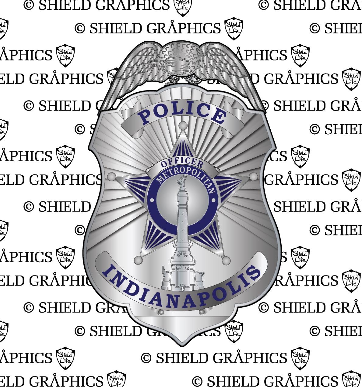 Indianapolis Police Officer Badge Vector File .eps - Etsy