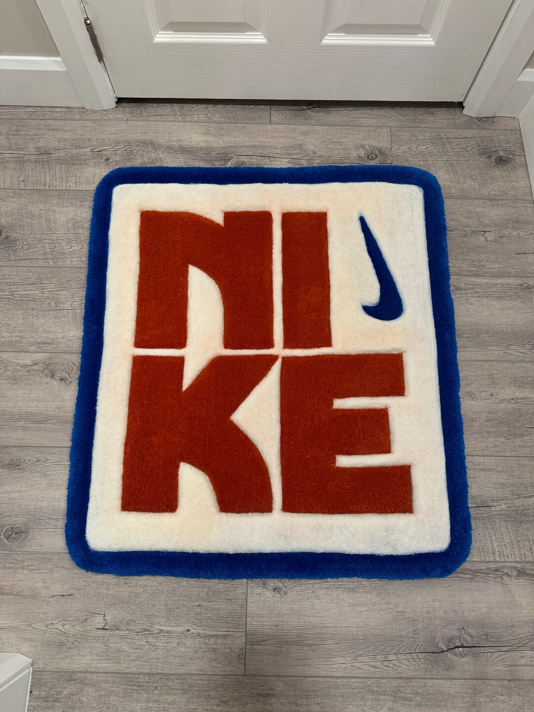 Custom Retro Nike Logo Rug - Etsy