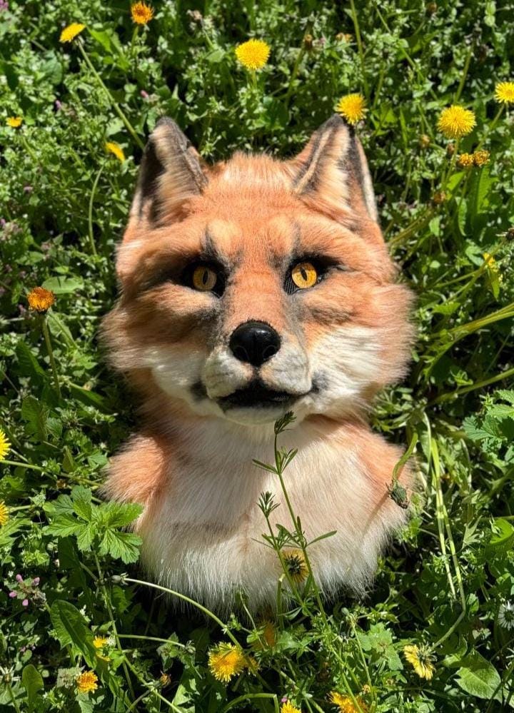 Fox Mask. Realistic Fox Mask. Fursuit Fox Mask - Etsy