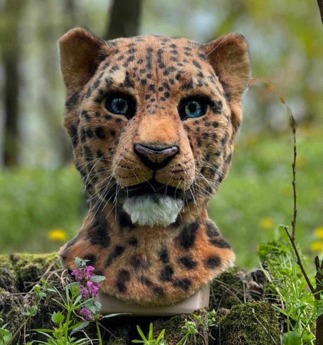 Realistic Leopard Mask. Fursuit Leopard Mask - Etsy