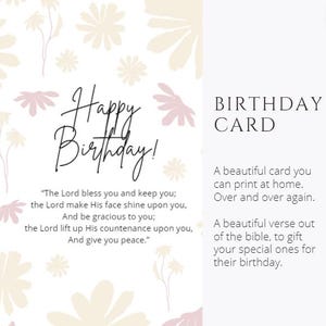 Birthday Card With Bible Verse - Etsy