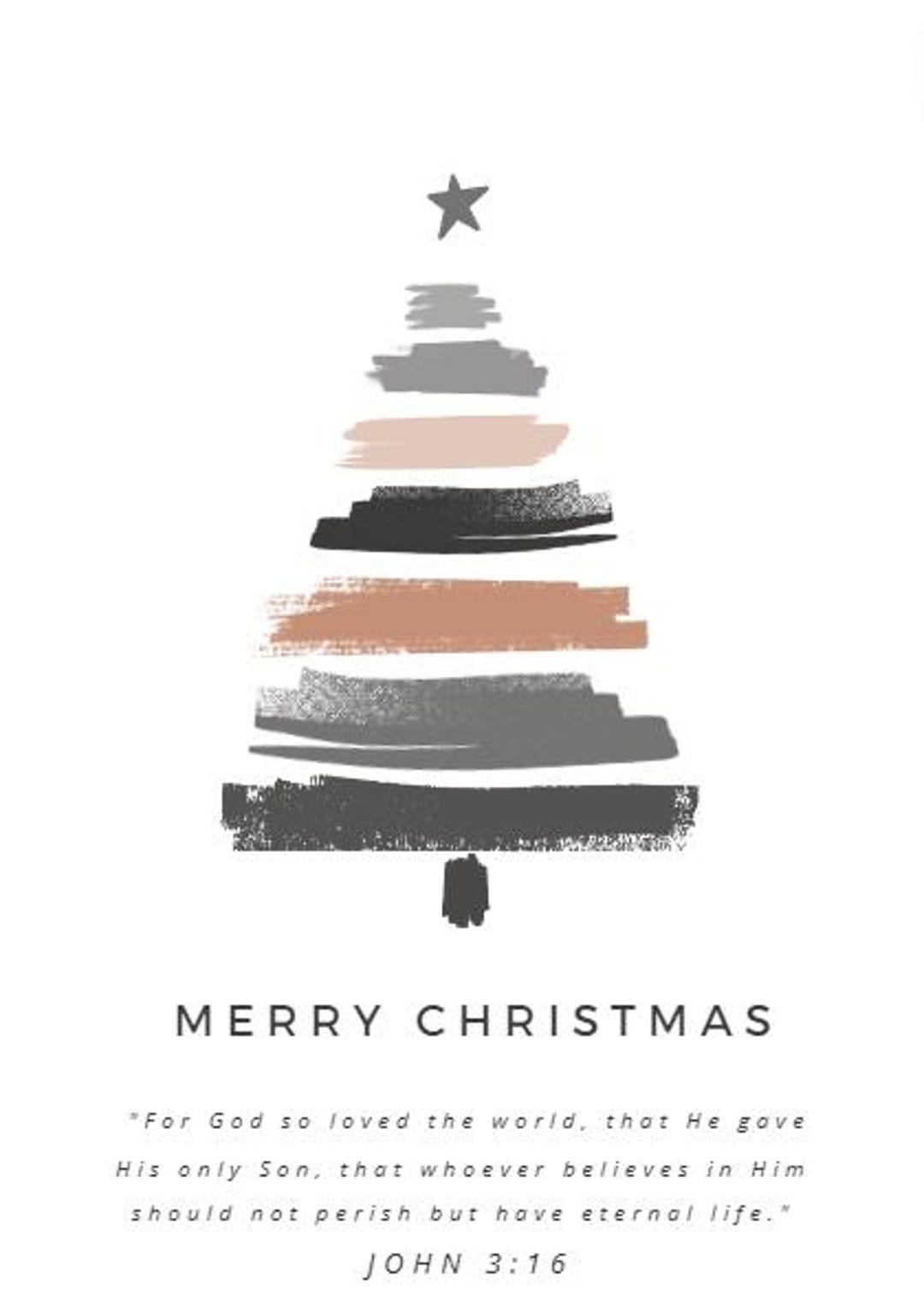 Christmas Card With Bible Verse - Etsy