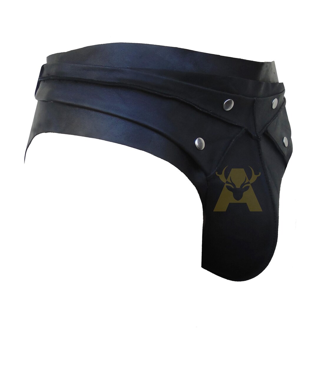 Men's Gladiator Leather Briefs in Black - Custom Made to Order JO-083 ...