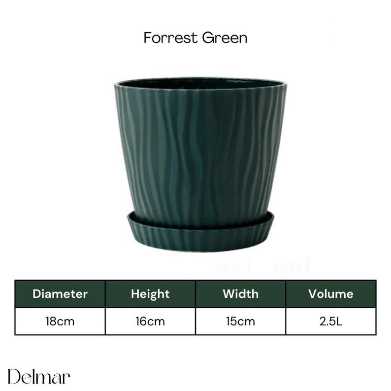Modern Plant Pot With Tray, Flower Pots With Drainage and Saucer ...