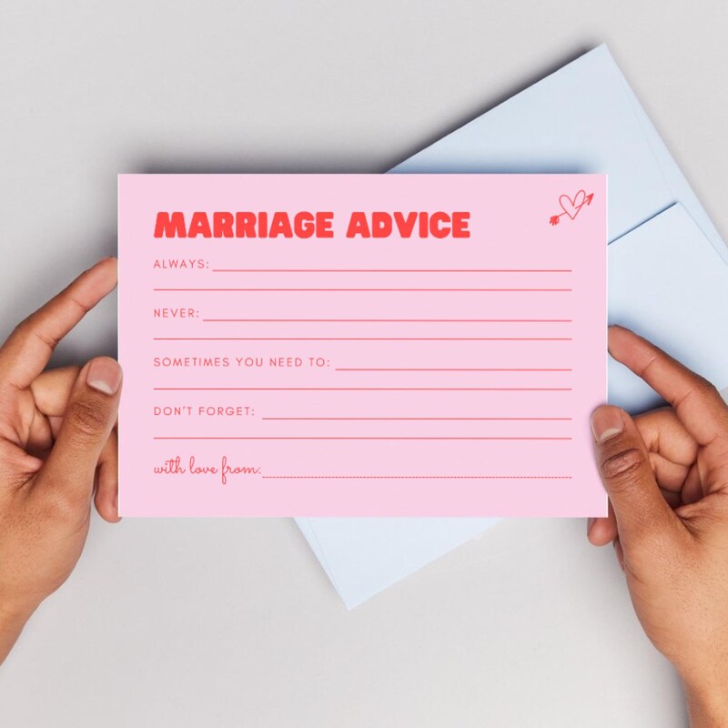 Marriage Advice Card - Etsy