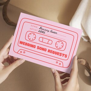 CUSTOMIZABLE Engagement Party and Wedding Activity Card Wedding Song ...