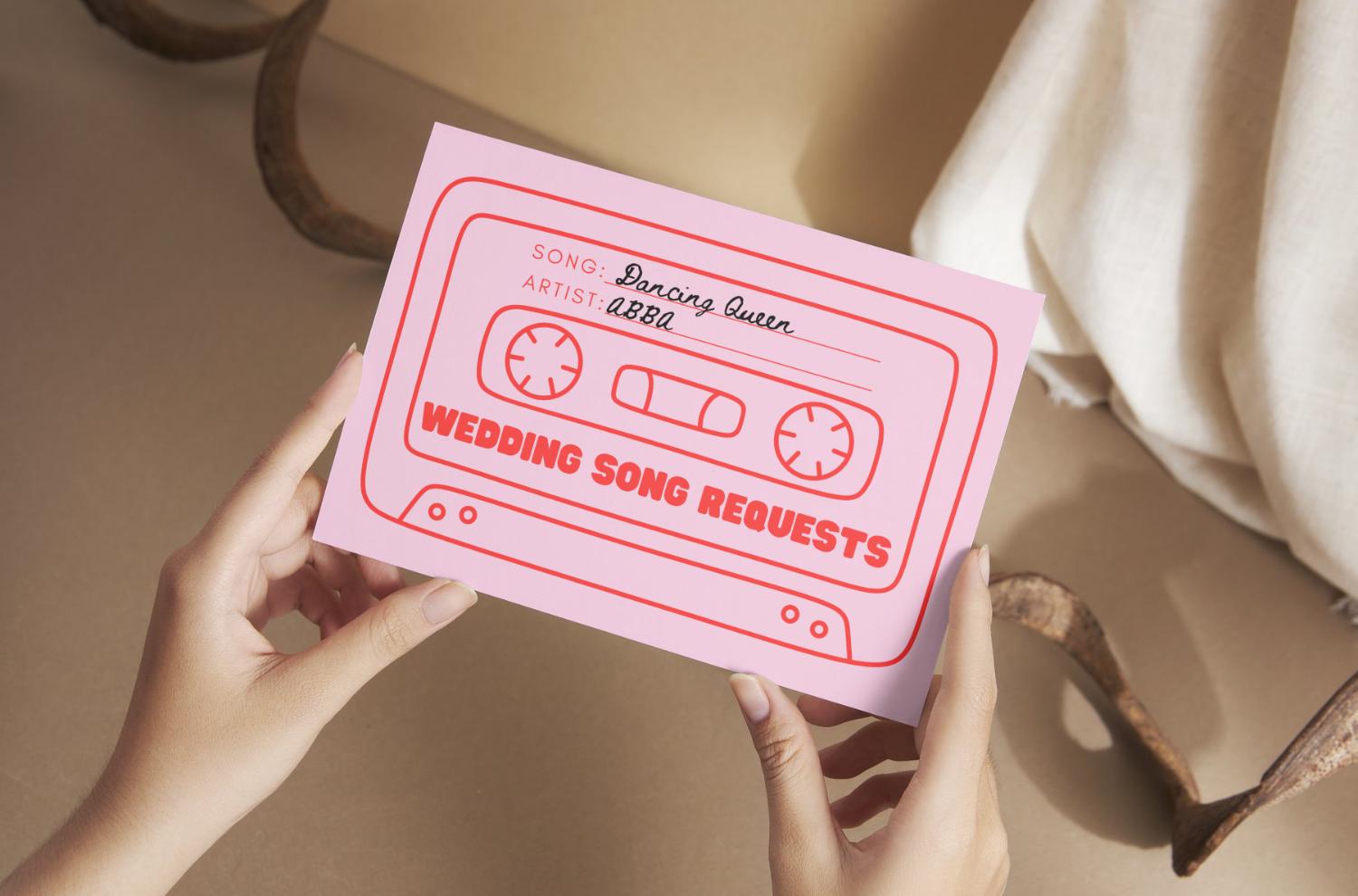 CUSTOMIZABLE Engagement Party and Wedding Activity Card Wedding Song ...