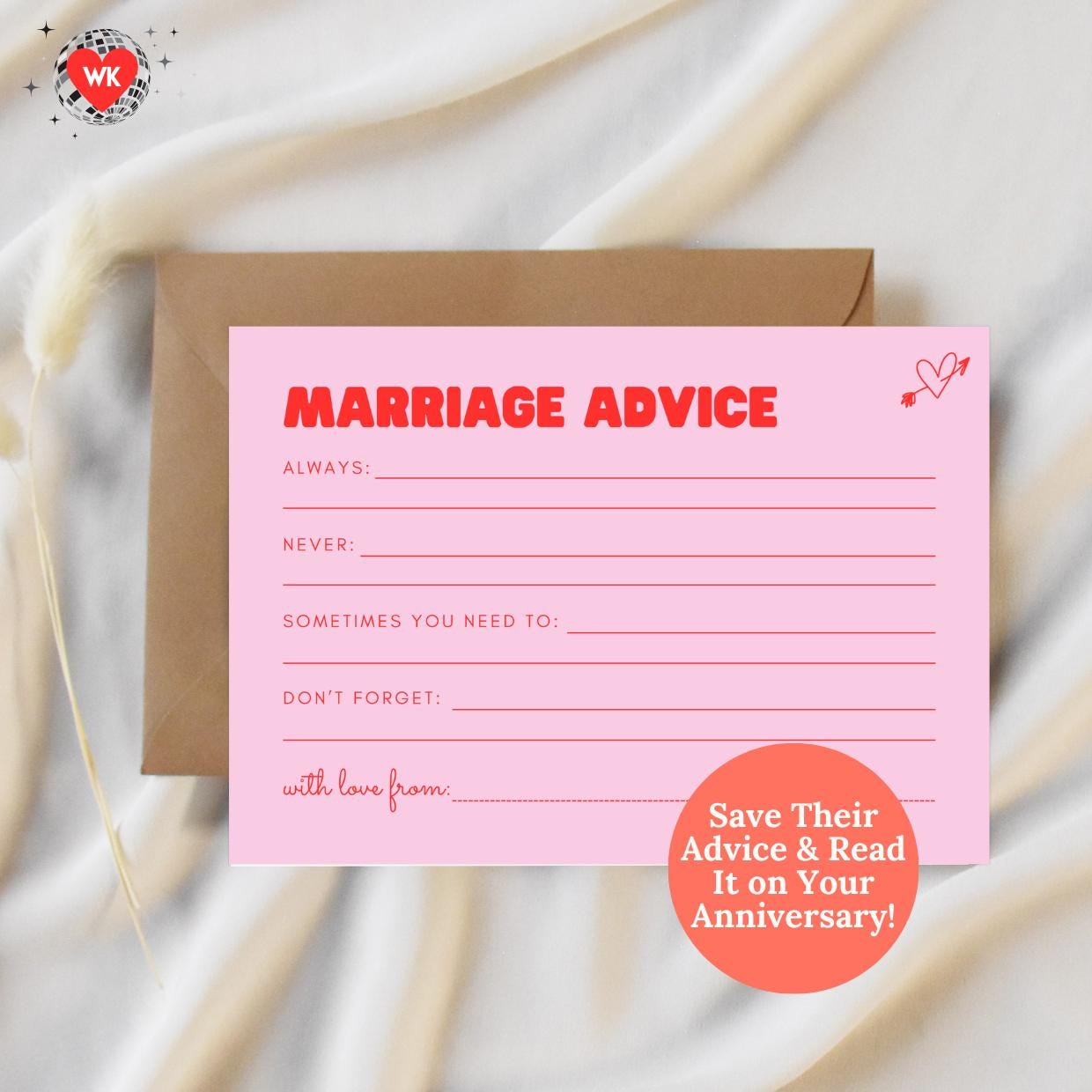 Editable Marriage Advice Cards – Fun Printable Wedding & Engagement ...