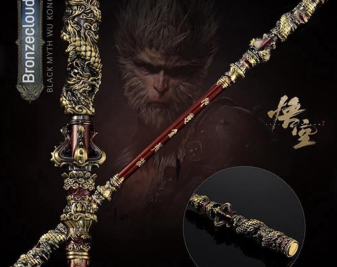 Black Myth Wukong Game Peripheral 35CM Bronzecloud Staff Gold Hoop ...