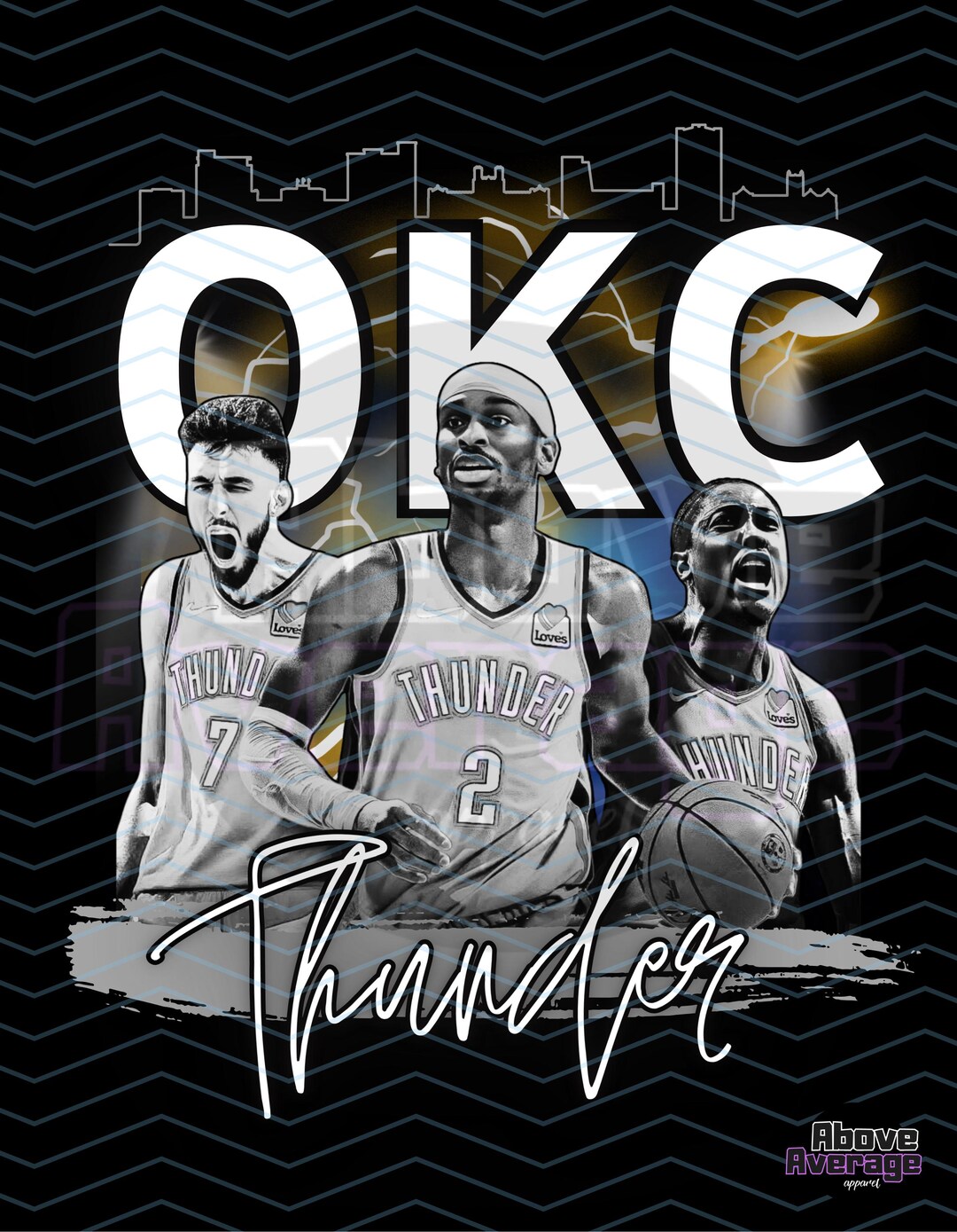 Oklahoma City Thunder OKC PNG File for Download for Tshirt Tumbler ...