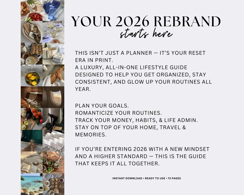 2026 Printable Planner | the Lifestyle Guide | Rebrand & Reset Planner ...