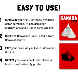 CANADA BUNDLE- 10 Editable Travel Photo Book Covers! Downloadable ...
