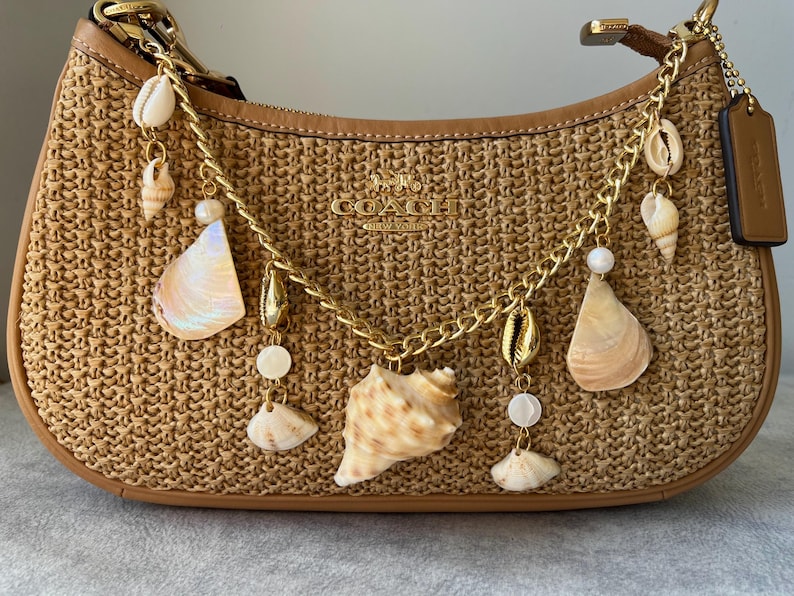 GOLDEN SHORES CHARM | Seashell Bag Charm | Summer Beach Aesthetic Purse ...