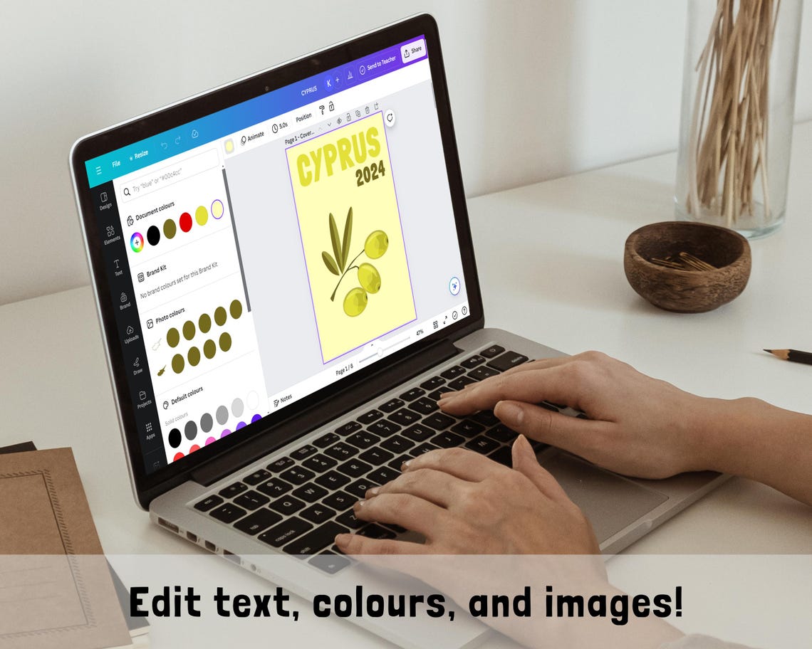 CYPRUS- Editable Travel Photo Book Cover! Downloadable Template for ...