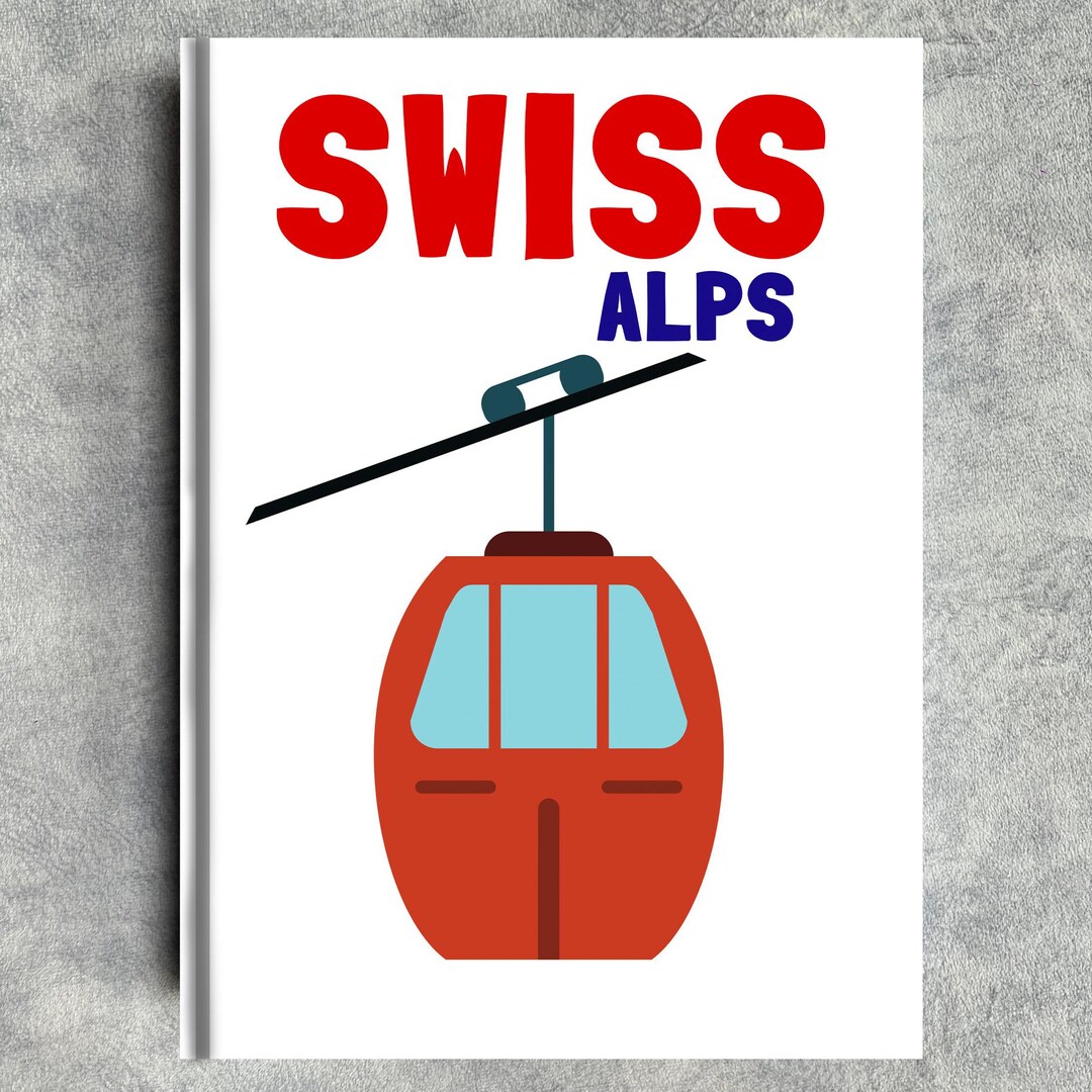 SWISS ALPS - Editable Travel Photo Book Cover! Downloadable Template ...