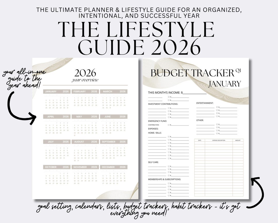 2026 Printable Planner | the Lifestyle Guide | Rebrand & Reset Planner ...