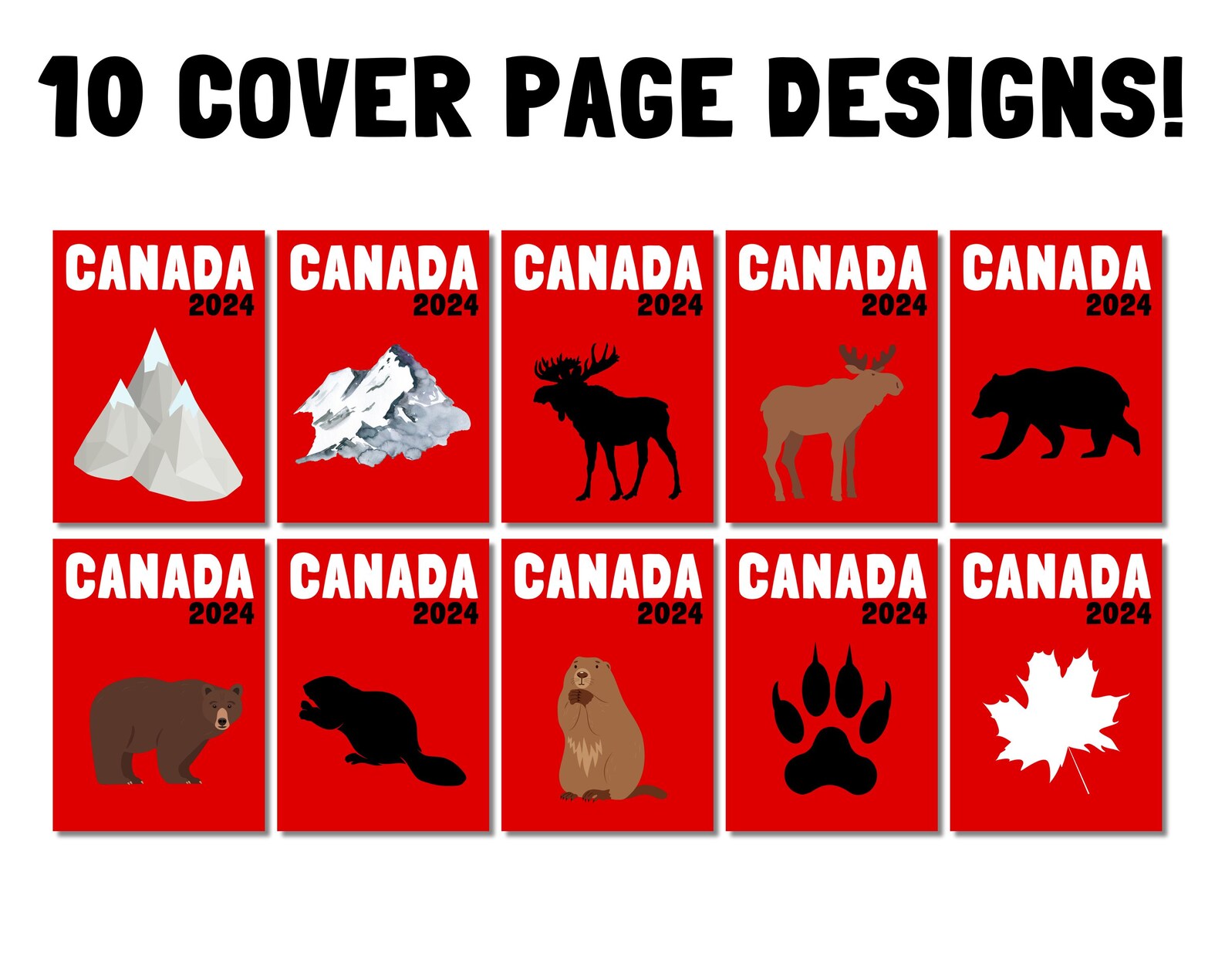 CANADA BUNDLE- 10 Editable Travel Photo Book Covers! Downloadable ...