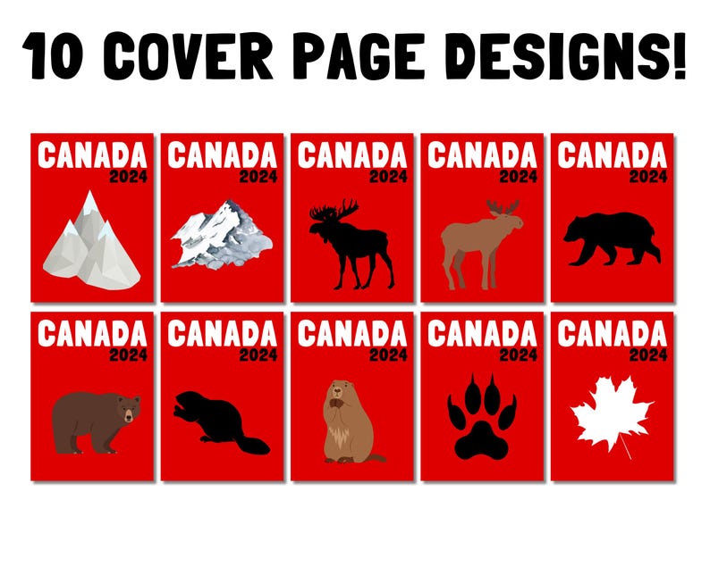 CANADA BUNDLE- 10 Editable Travel Photo Book Covers! Downloadable ...