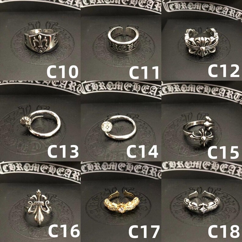 Chrome Hearts Ring ，vintage Silver Cross Flower Ring,punk Ring,forever ...