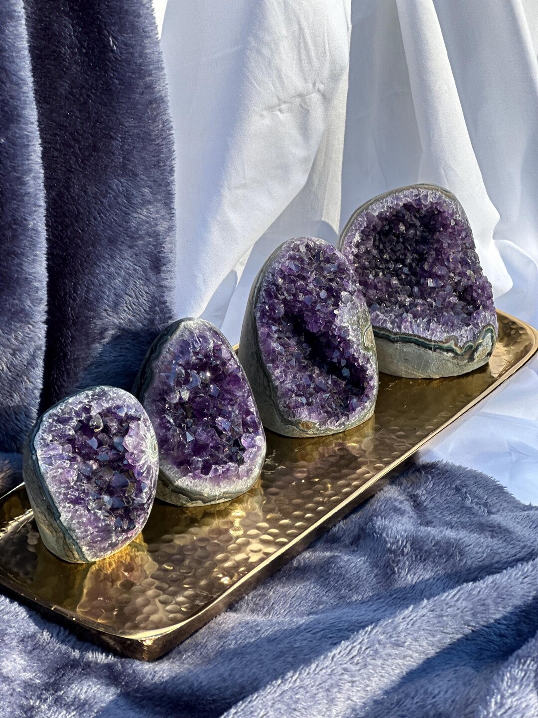 Amethyst Geode Healing Crystal Tower Natural Amethyst Crystal Reiki ...