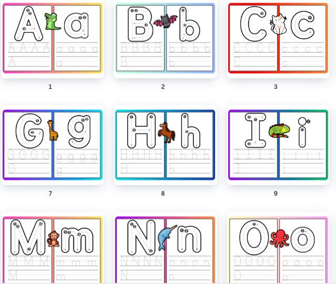 ABC Alphabet Animals, Letters of the Alphabet Paired up With an Animal ...