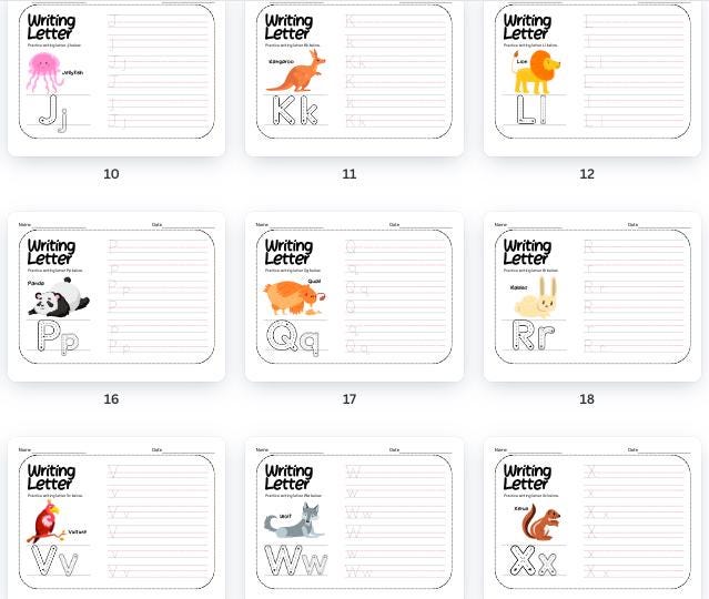 Tracing Alphabet Letters, Practice Tracing the Uppercase and Lowercase ...