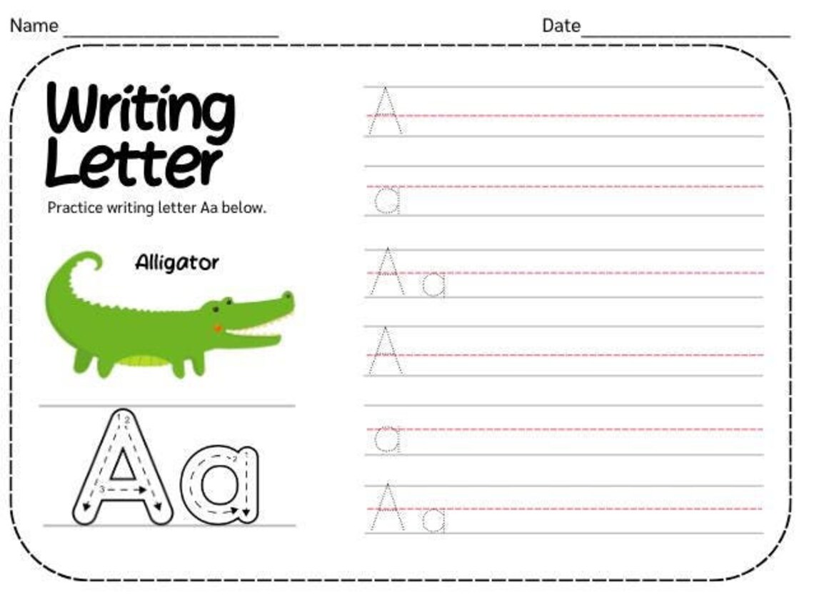 Tracing Alphabet Letters, Practice Tracing the Uppercase and Lowercase ...