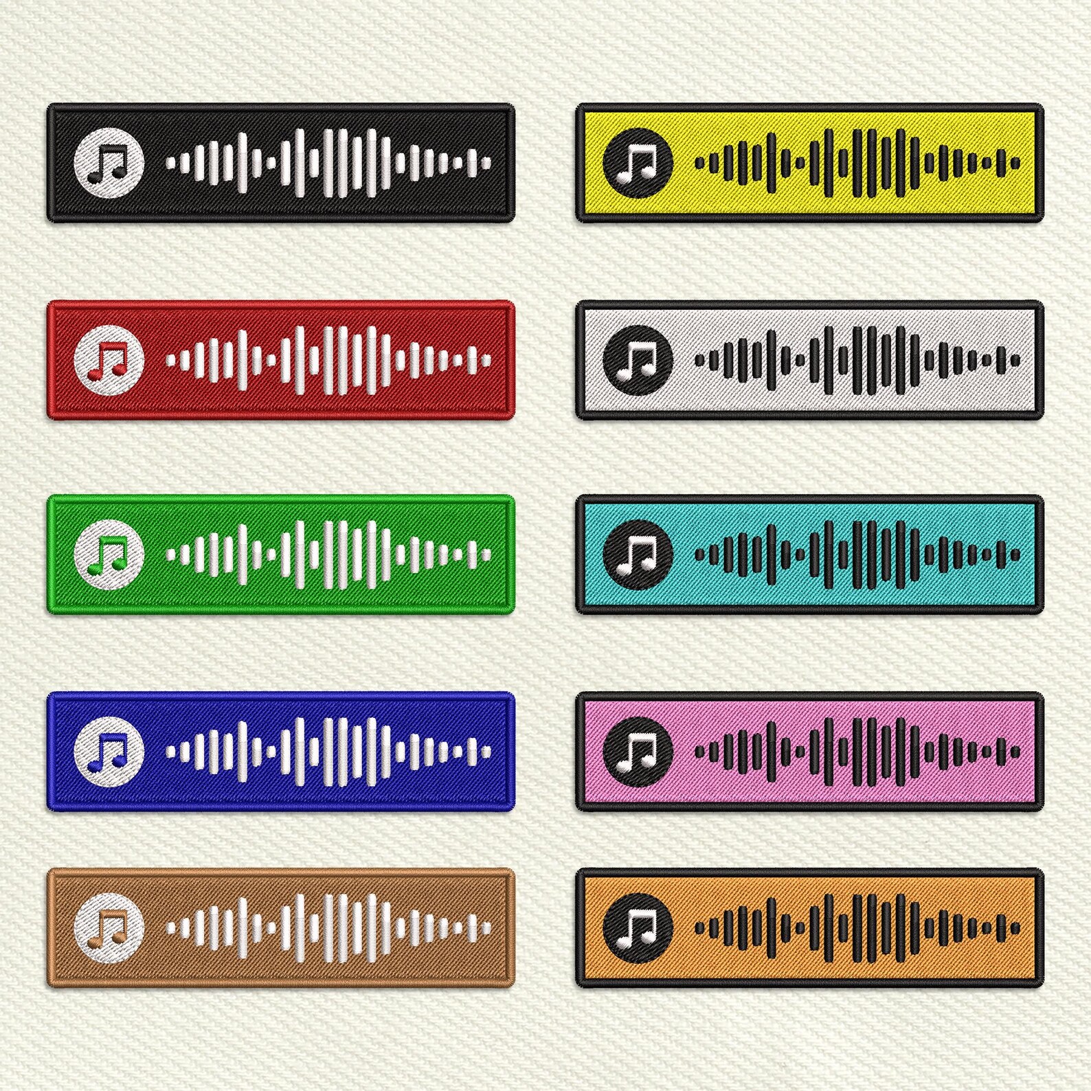 Custom Code Music Patch, Scannable Embroidered Patch, Iron on / Hook ...