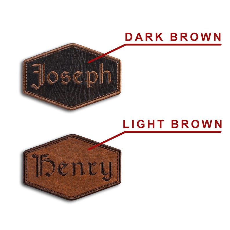 Custom Name Leather Patch, Custom Text Patches Embroidered, Sew On/hook ...