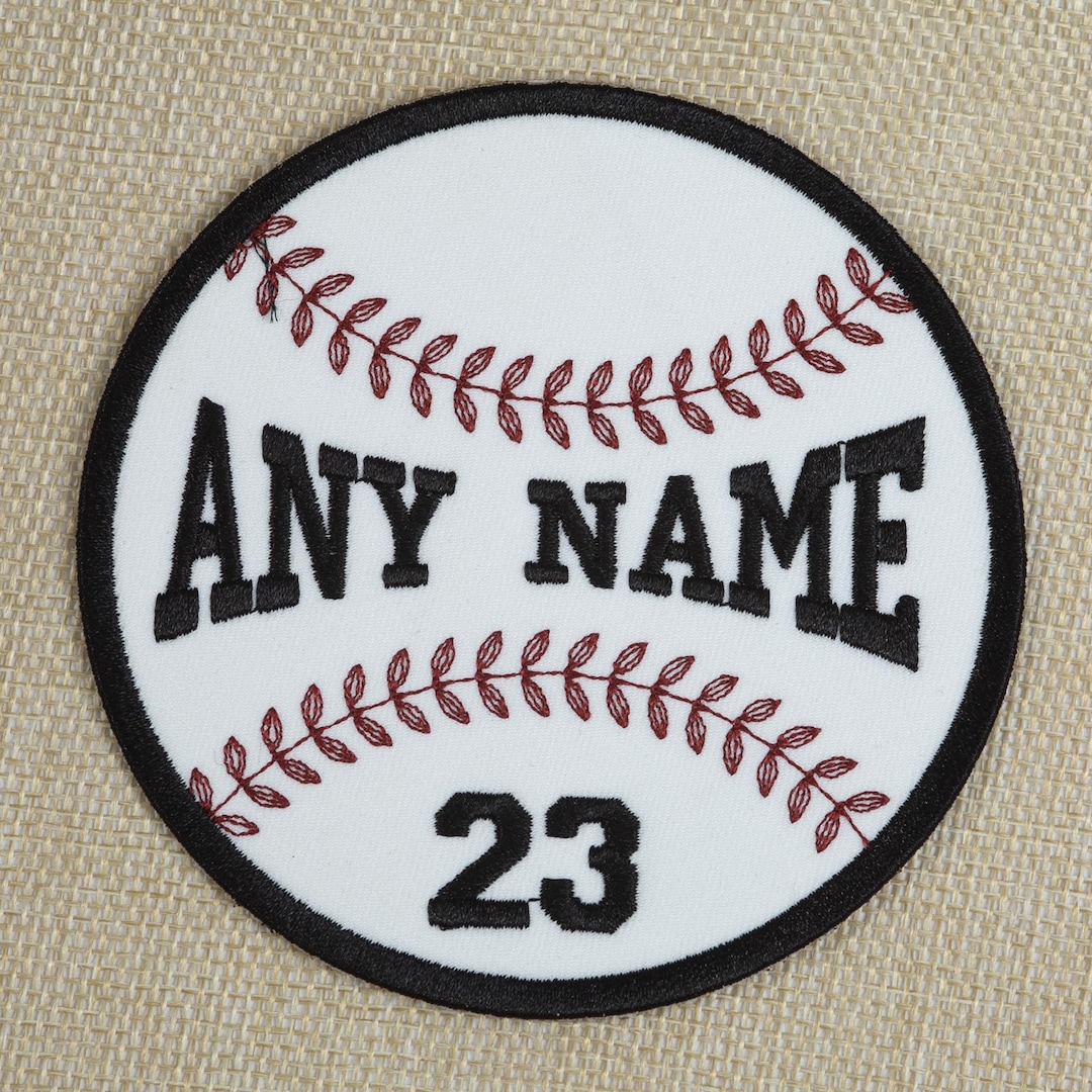 Personalized Baseball Name Patches, Custom Embroidered Baseball Number Patches Iron On/sew on ...
