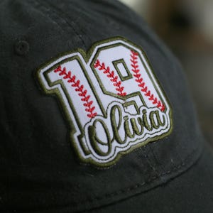 Personalized Baseball Name Patches, Custom Embroidered Baseball Number ...