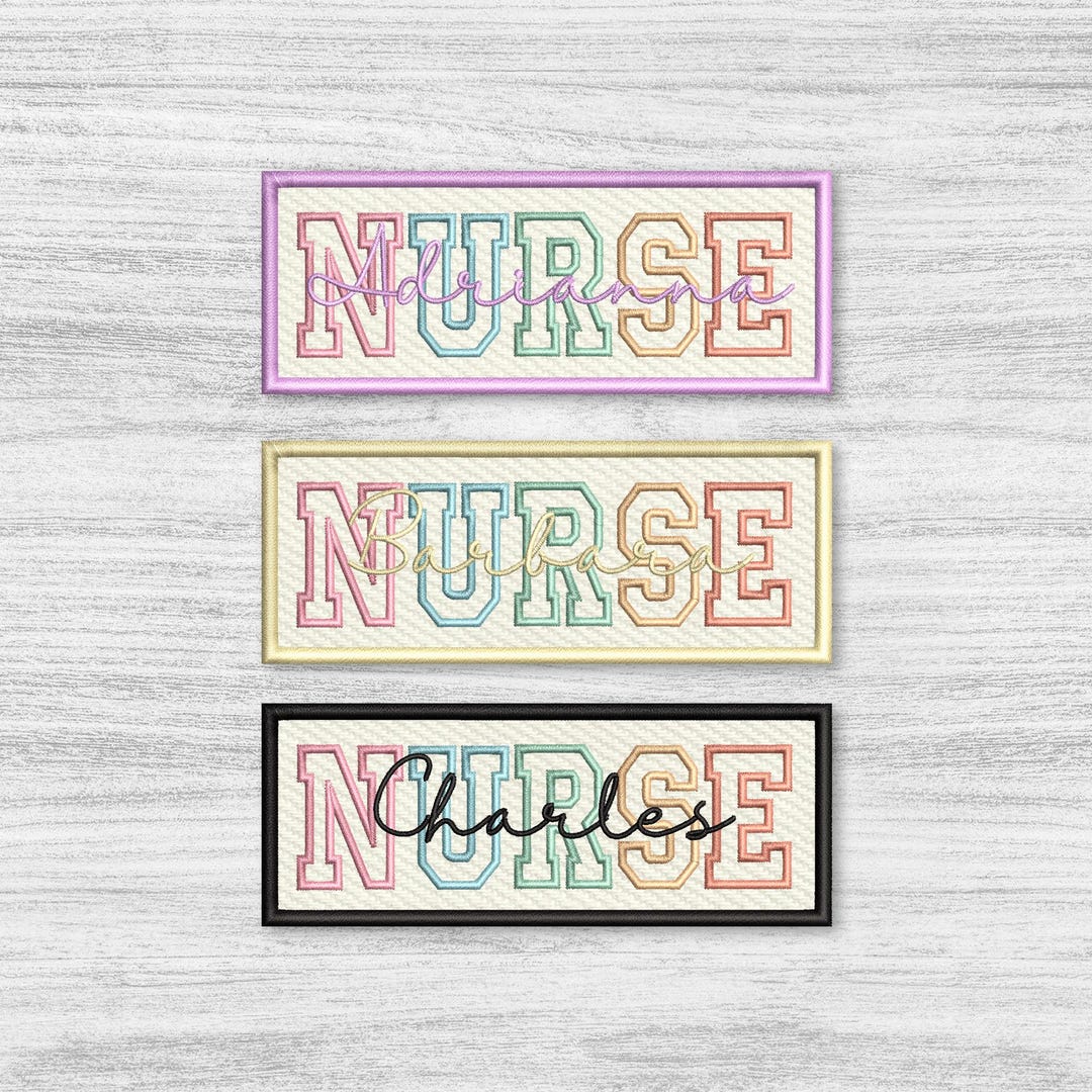 Personalized Embroidered Nurse Patches, Custom Name Patch for RN, New ...