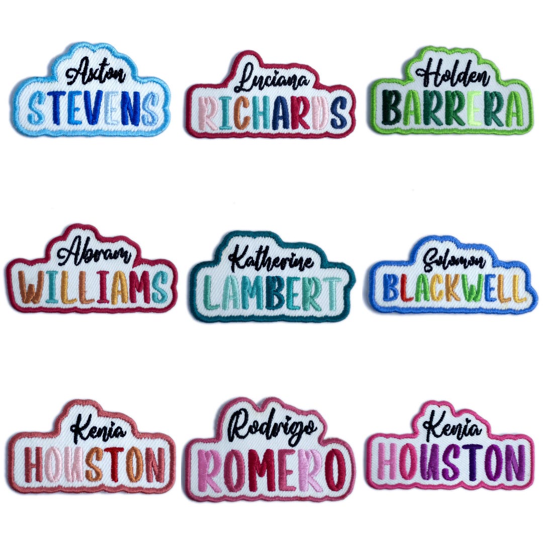 Custom Name Patch Embroidered, Custom Embroidered Text Patches, Sew On ...