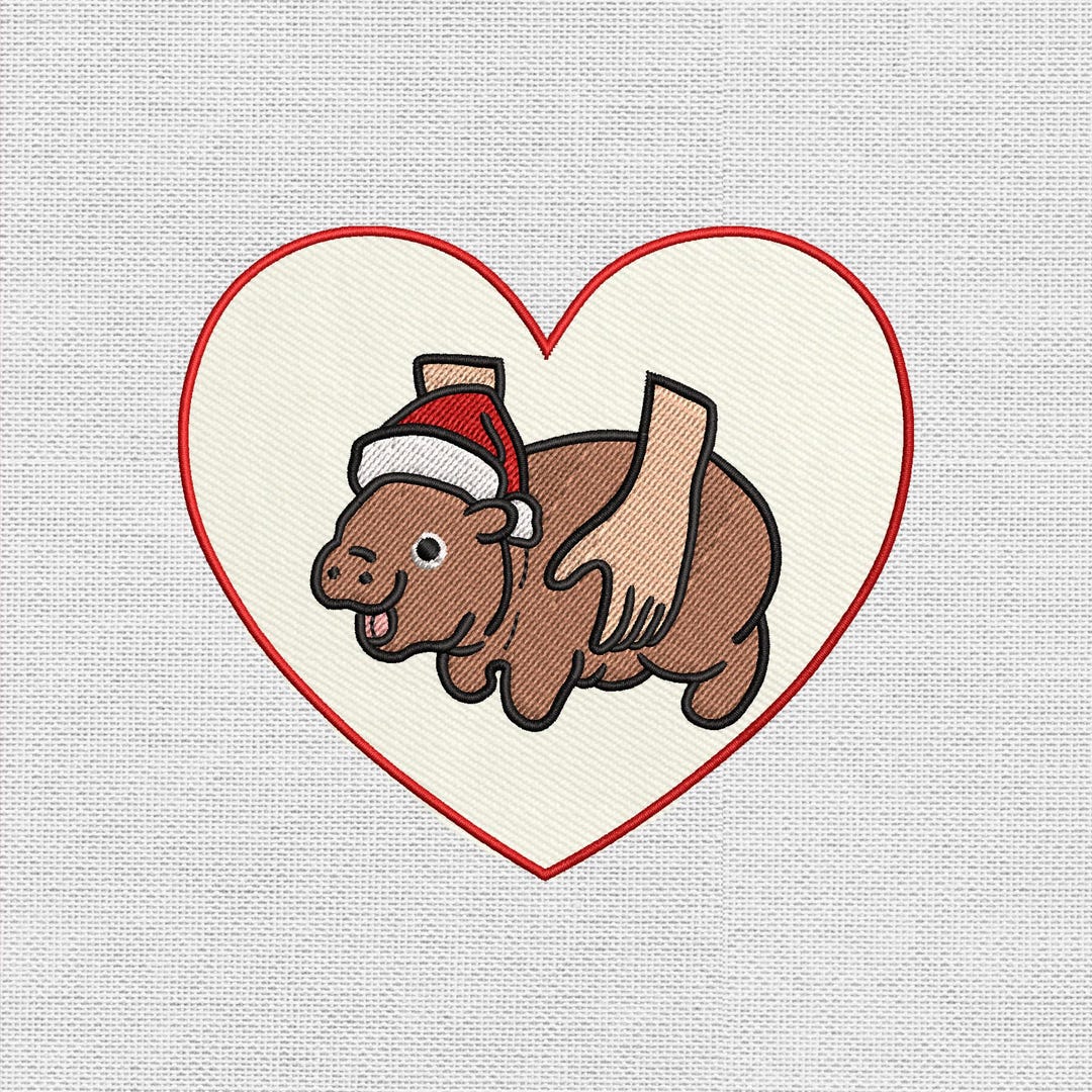 Moo Deng Christmas Patch, Moo Deng Patch, Baby Pygmy Hippo Costume ...
