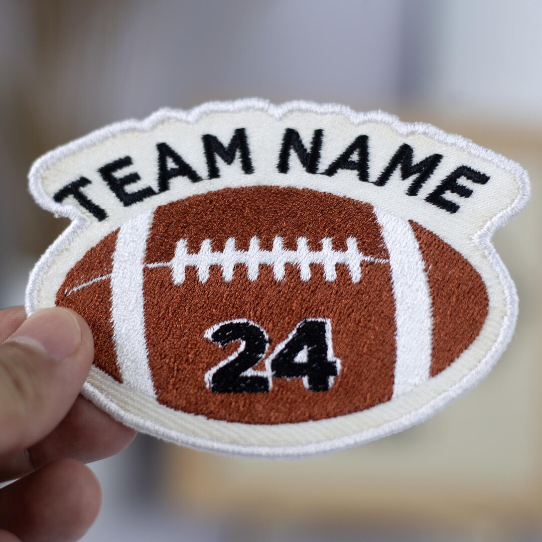 Custom Football Patches With Team Name and Number, Hook and Loop/iron ...