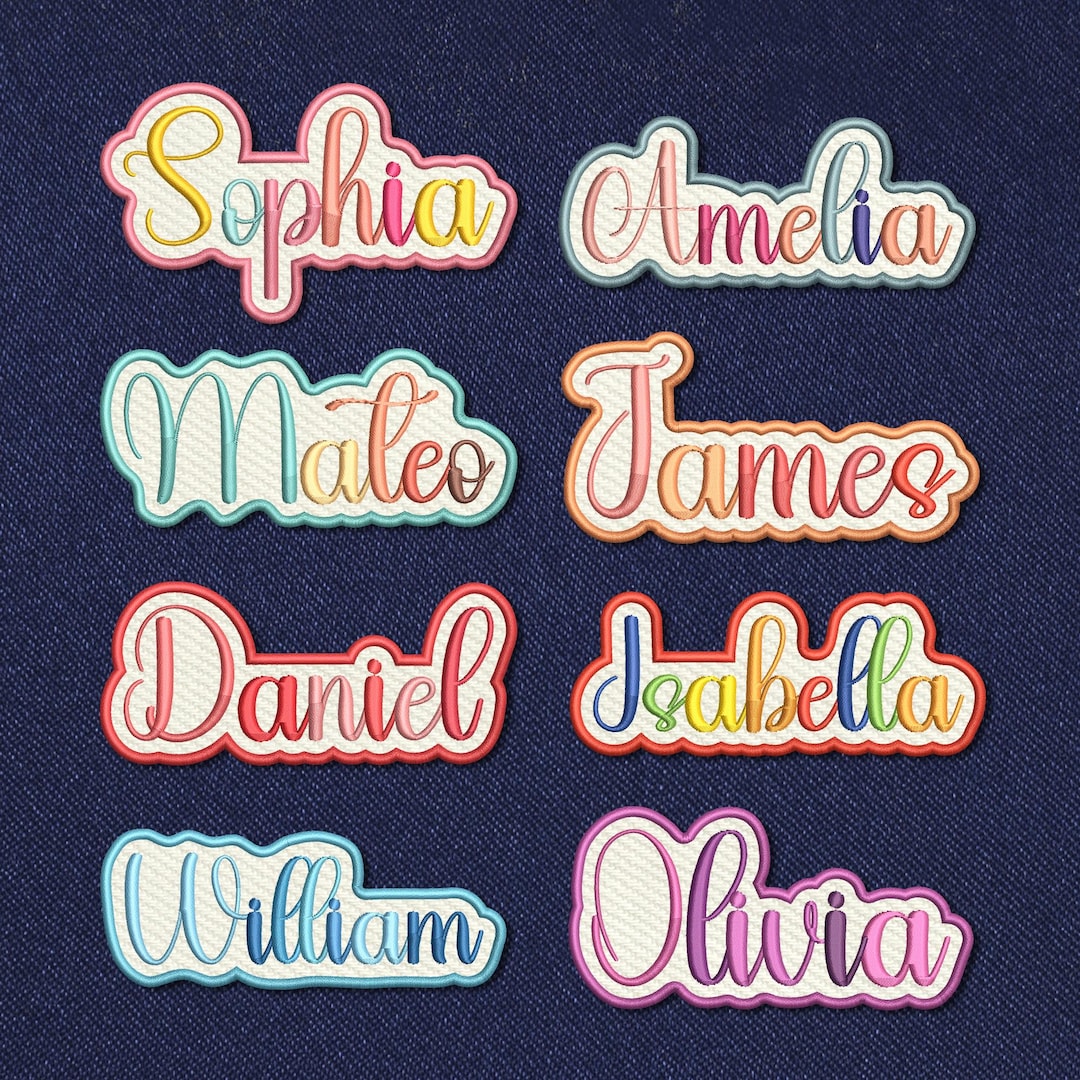 Custom Name Patch Embroidered, Colorful Custom Name Patches, Sew On ...