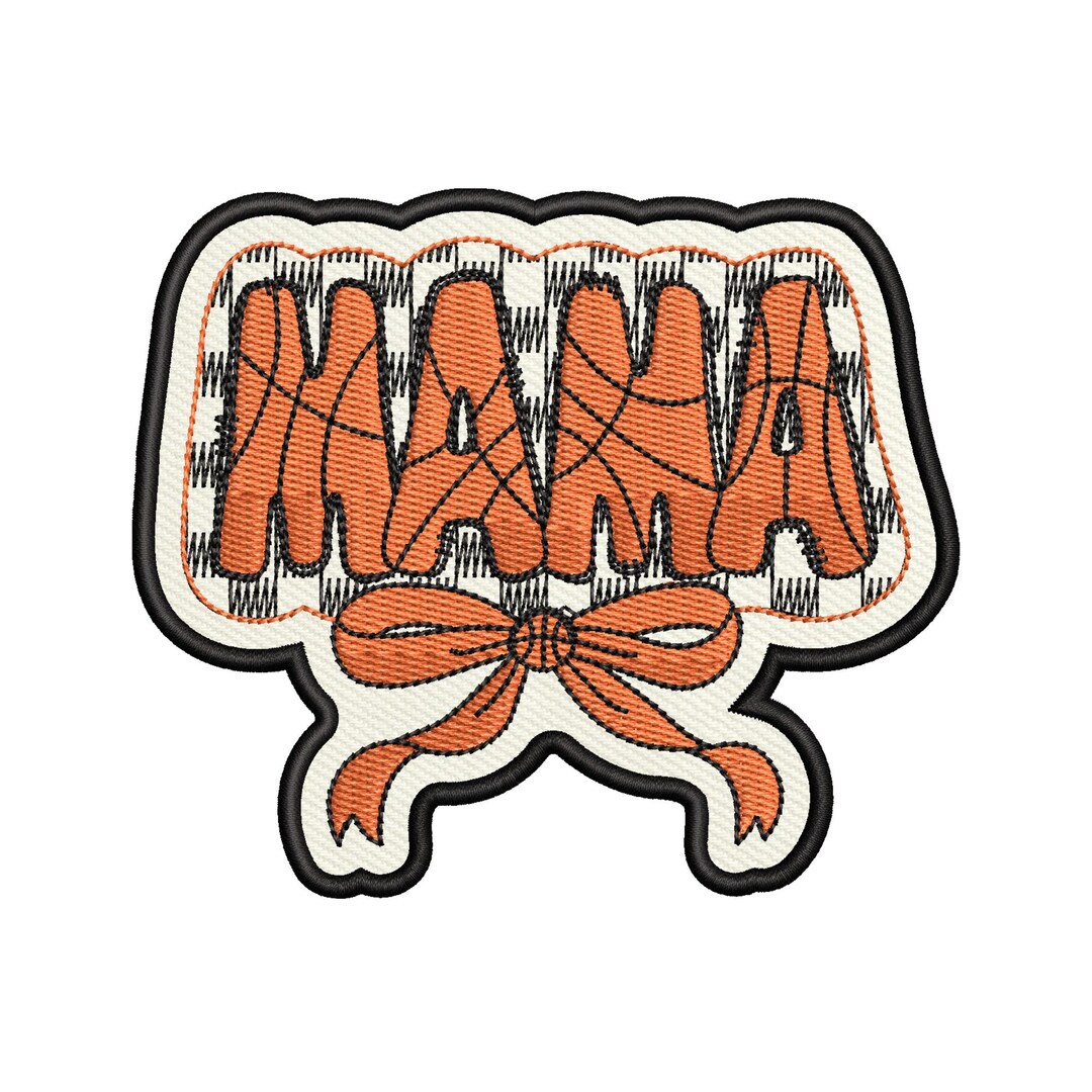 Checkered Basketball Mama Coquette Patch, Mama Game Day Iron on Patch, Basketball Mom Sew On ...