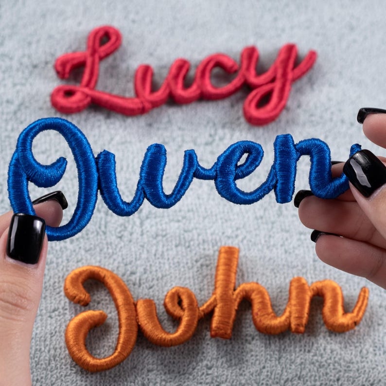 Custom Name 3D Iron on Patch | Personalized Embroidered Name Patches ...