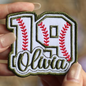 Personalized Baseball Name Patches, Custom Embroidered Baseball Number Patches Iron On/sew on ...