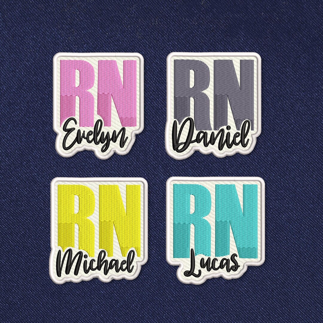 Personalized Embroidered Nurse Patches, Custom Nurse Name Patch for RN ...