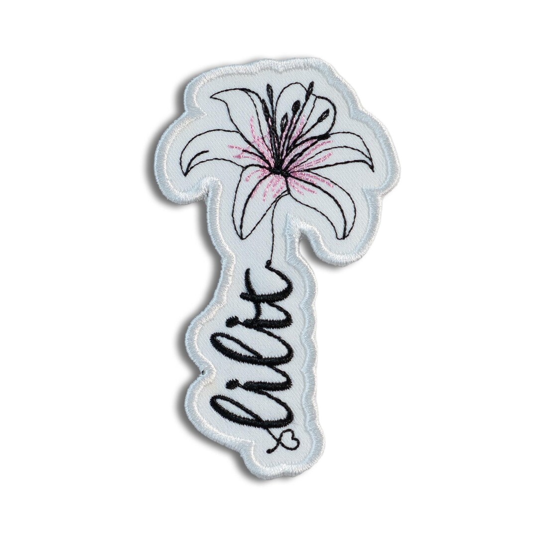 Embroidered Custom Lily Name Patch, Flower Name Patch, Sew/iron on ...
