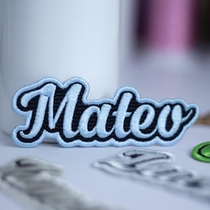 Personalized Embroidered Name Patch, Custom Text, Iron on Applique - Etsy