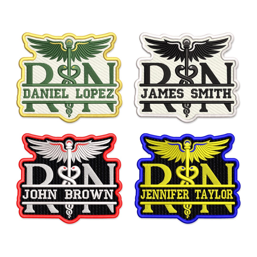 Custom Embroidered RN Name Patch, Nurse Gift, Iron On/sewn - Etsy