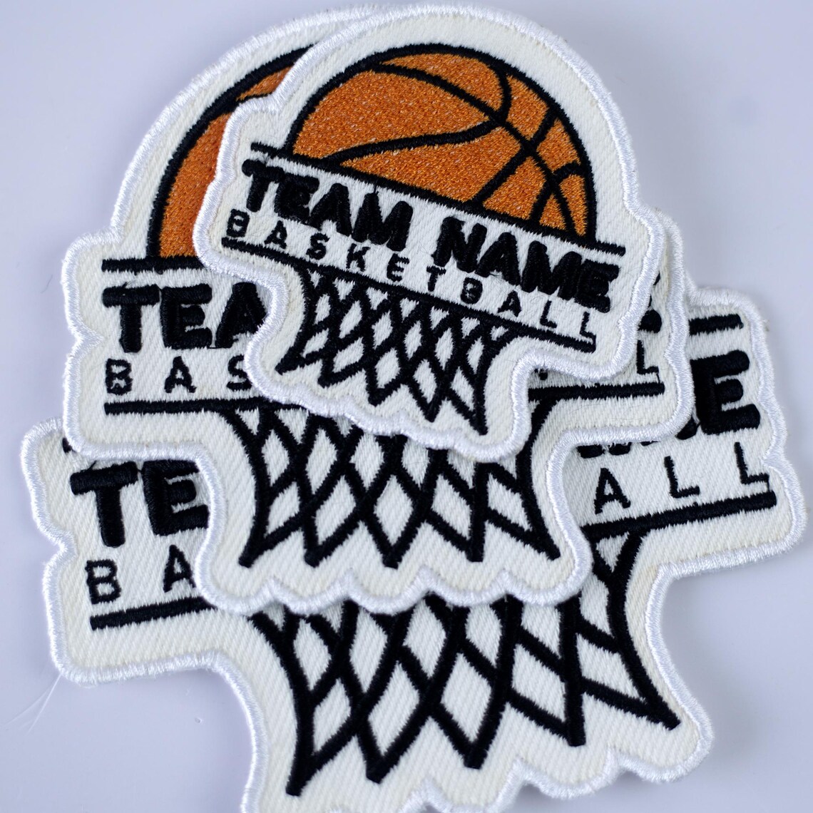 Custom Embroidered Basketball Patches With Team Name, Hook and Loop ...