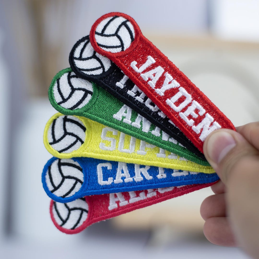 Custom Embroidered Volleyball Patch, Sew On/iron on Personalized Name ...
