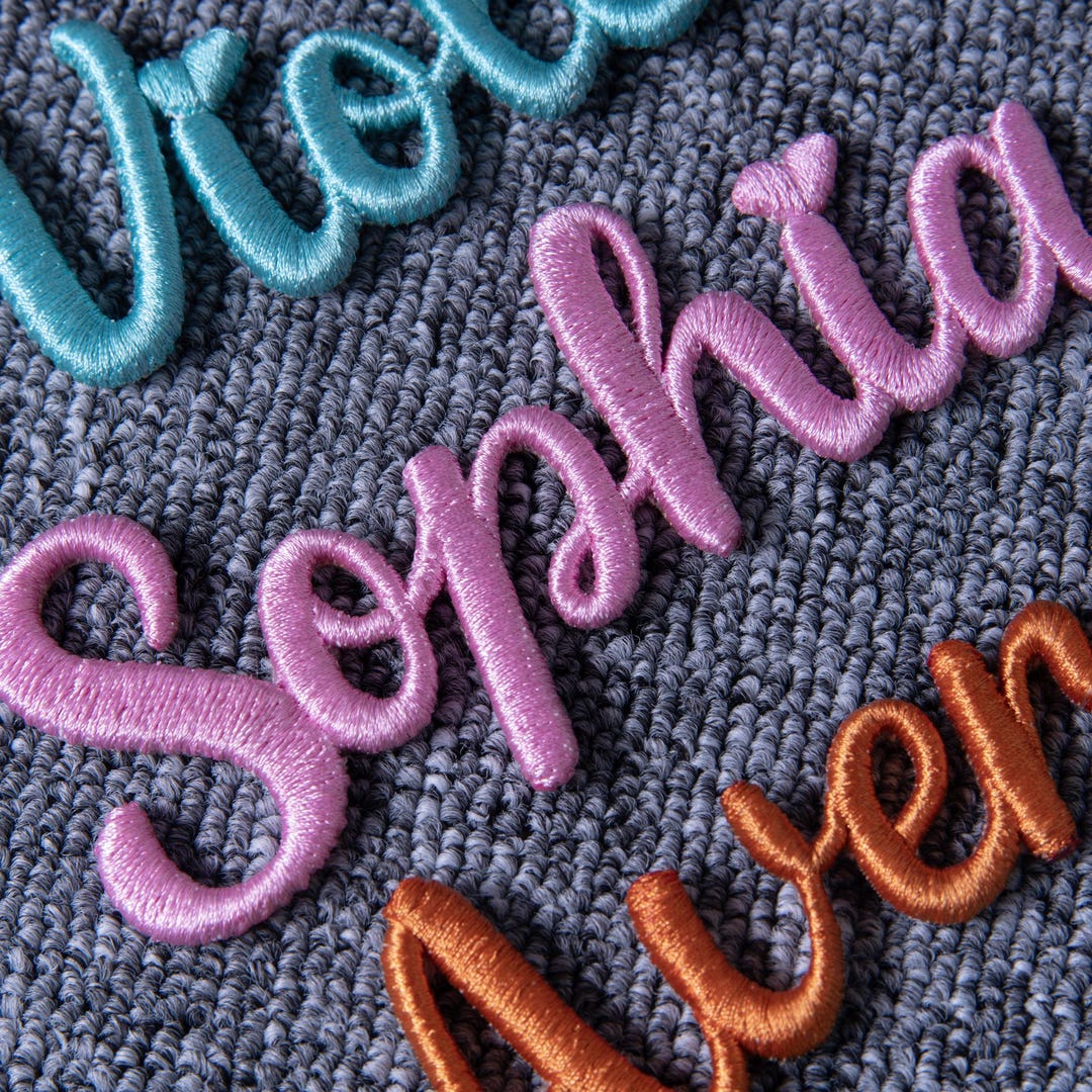 Custom Name 3D Iron on Patch: Personalized Embroidered Name Patches for ...