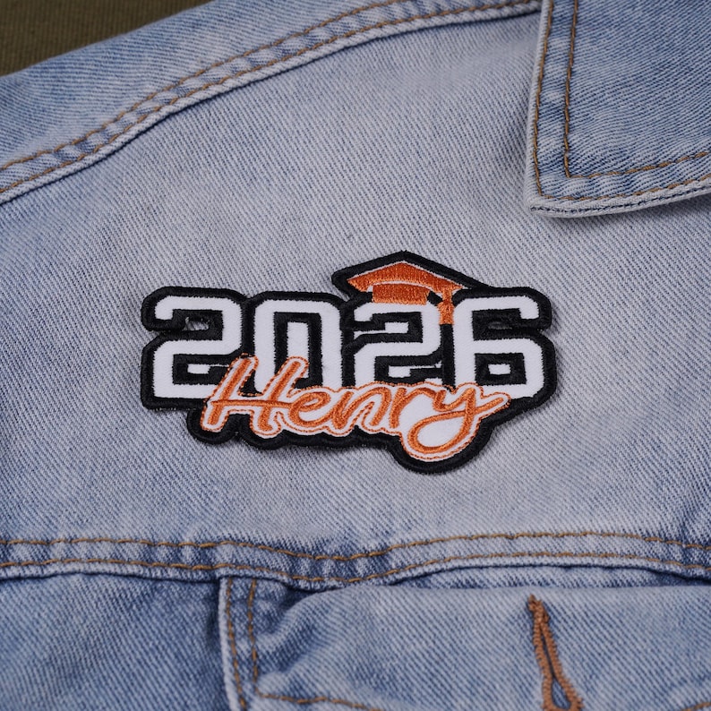 Custom Class of 2026 Embroidered Graduation Patch, Personalized ...