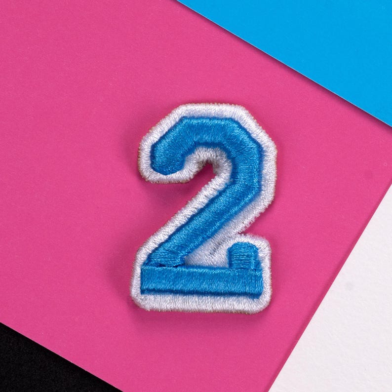 Custom Number Iron on Patch | Personalized Embroidered Number 3D ...